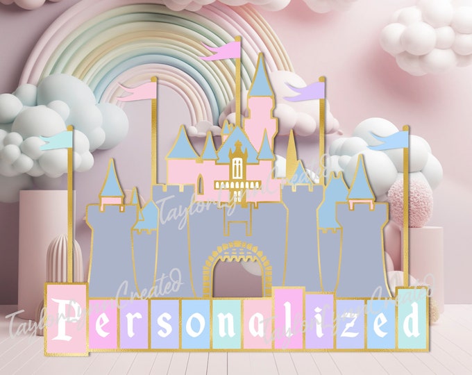 Custom Name Disneyland Inspired Entrance Sign Castle Digital Printable ...