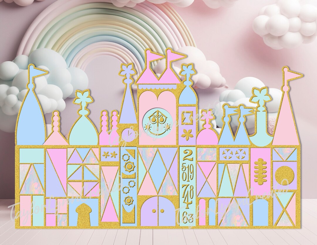 Disneyland It's a Small World Inspired Digital Printable Backdrop - Etsy