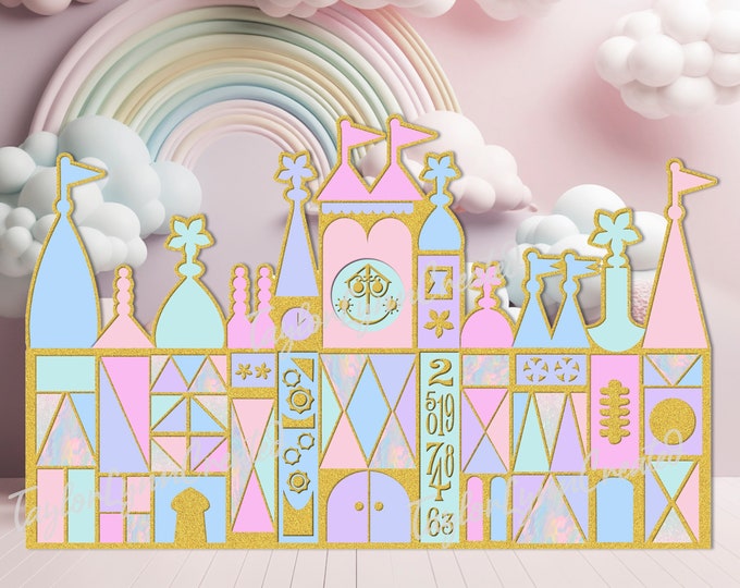 Disneyland It's a Small World Inspired Digital Printable Backdrop - Etsy