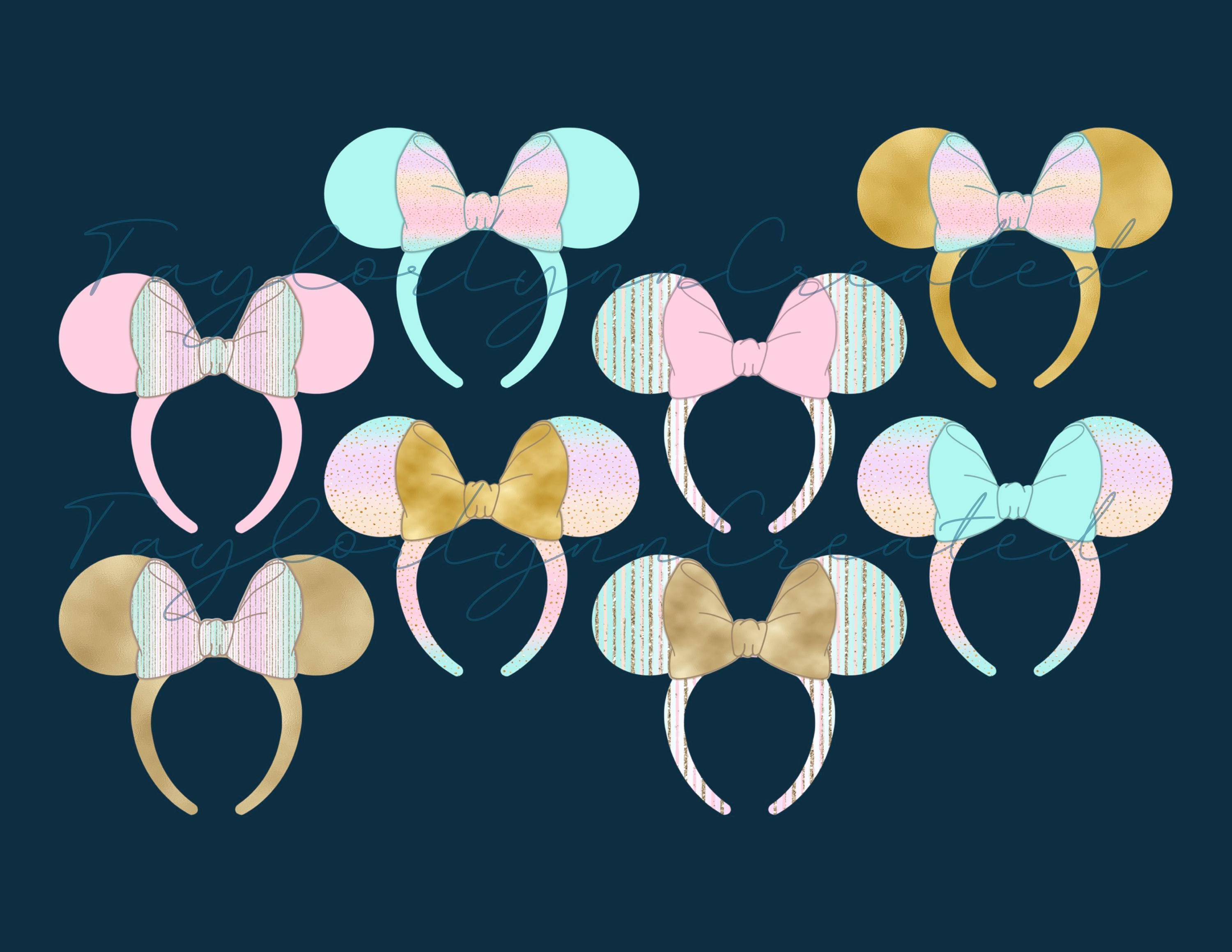 Mouse Ears With Bow Graphics Bundle - JPEG Transparent PNG SVG - Etsy