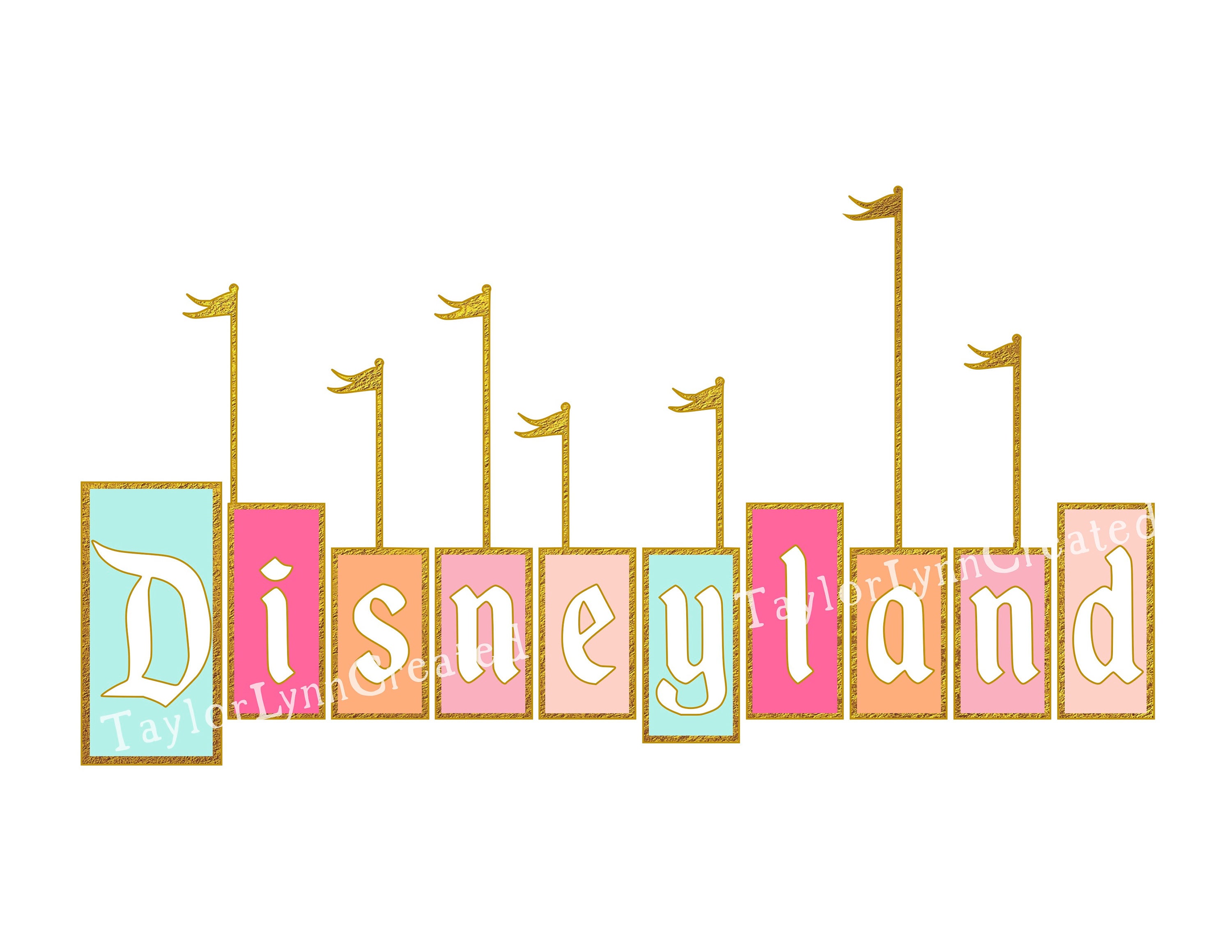 Disneyland Sign Printable and Layered SVG - Etsy
