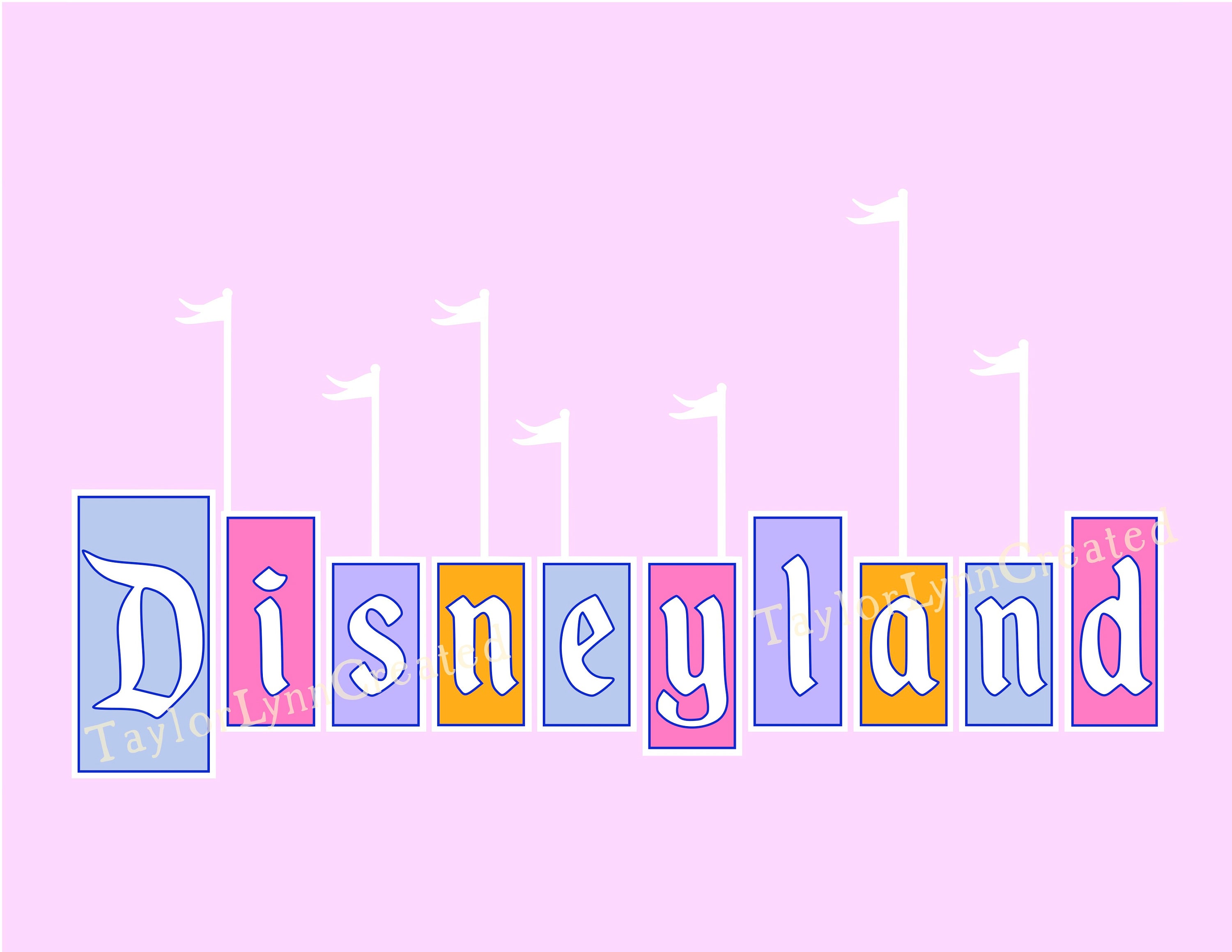 Disneyland Sign Printable and Layered SVG - Etsy