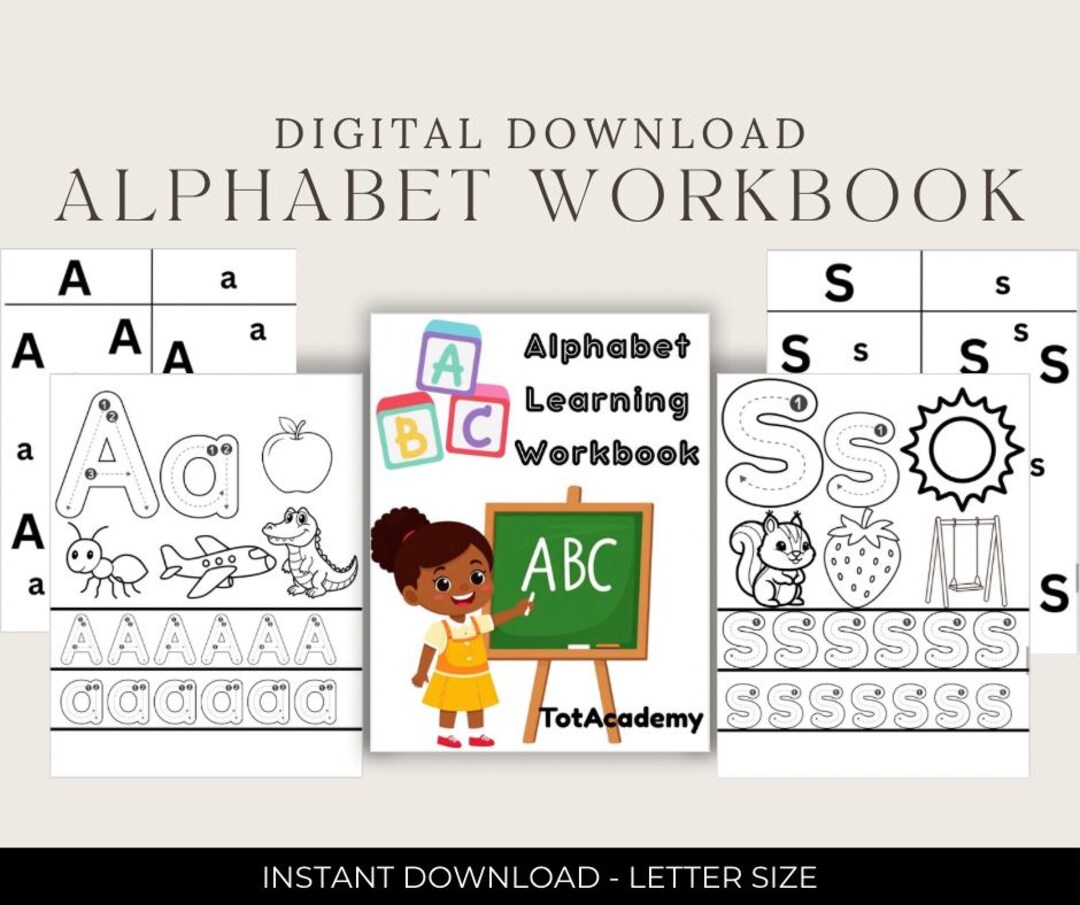 Toddler Alphabet Learning Workbook: Uppercase, Lowercase Letter ...