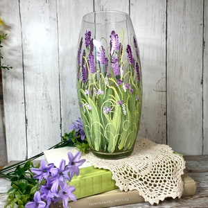 Lavender in Bloom Hand Painted Vase Personalized Free Shipping Gift ...