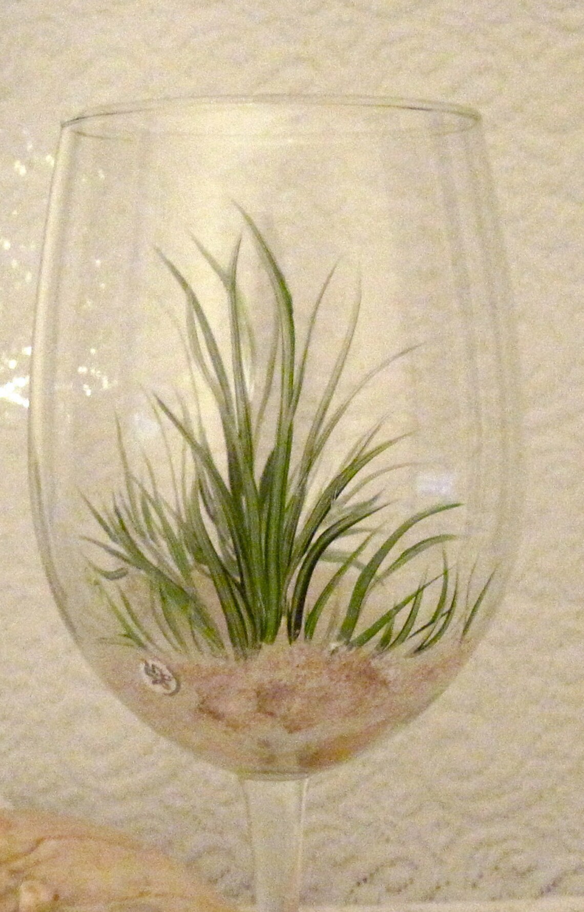 Beach Grass Wine Glasses Hand Painted - Etsy
