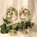Free Shipping Holiday Wine Glasses Set of Two Christmas Winter Holiday ...