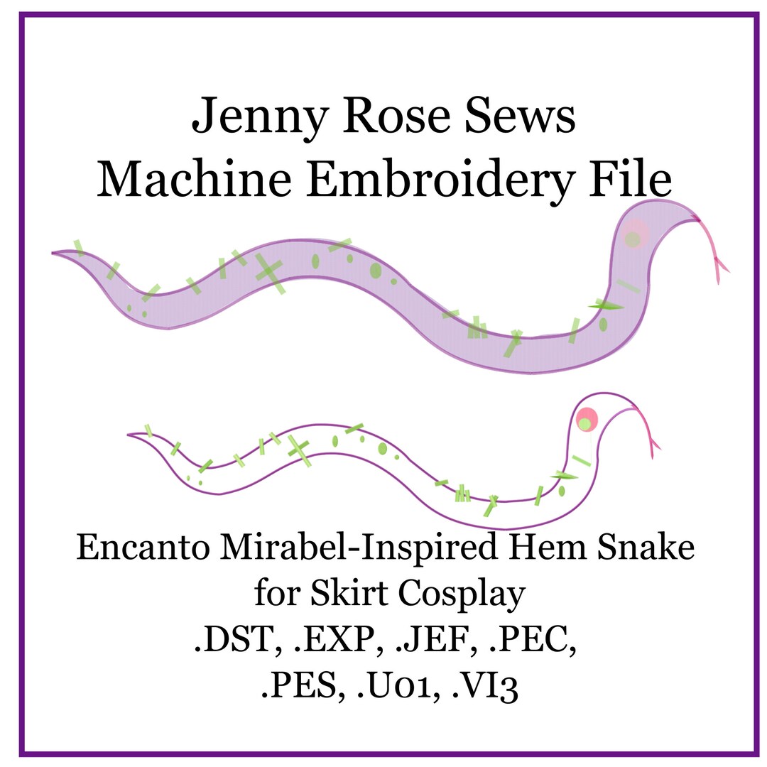 Mirabel From Encanto Inspired Snake for Cosplay Skirt Digital ...