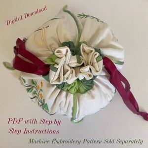 Emma Reticule Digital PDF Pattern - Optimized for Embroidery - Sewing ...