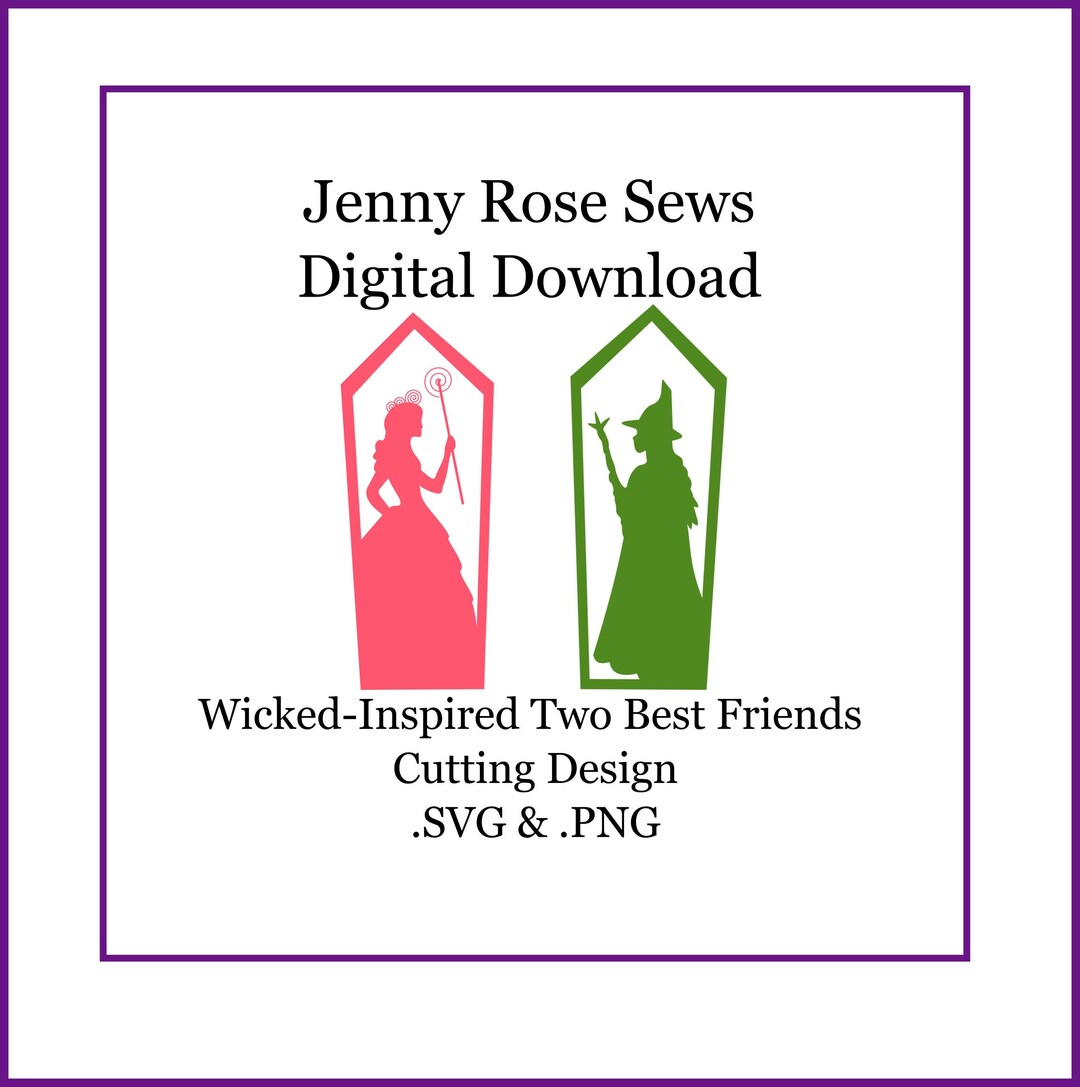 Wicked-inspired Two Best Friends Silhouettes - .png and .svg Design ...