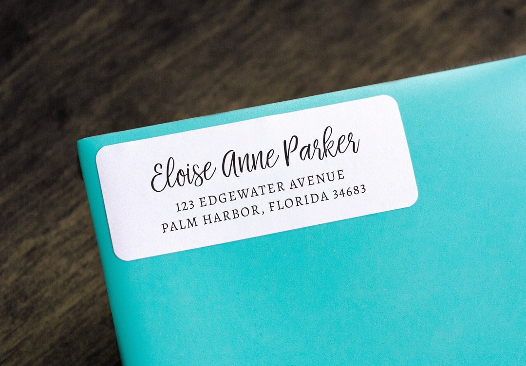 Set of Return Address Labels - Matte White - Custom Personalized ...