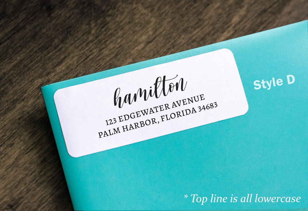 Set of Return Address Labels - Matte White - Custom Personalized ...