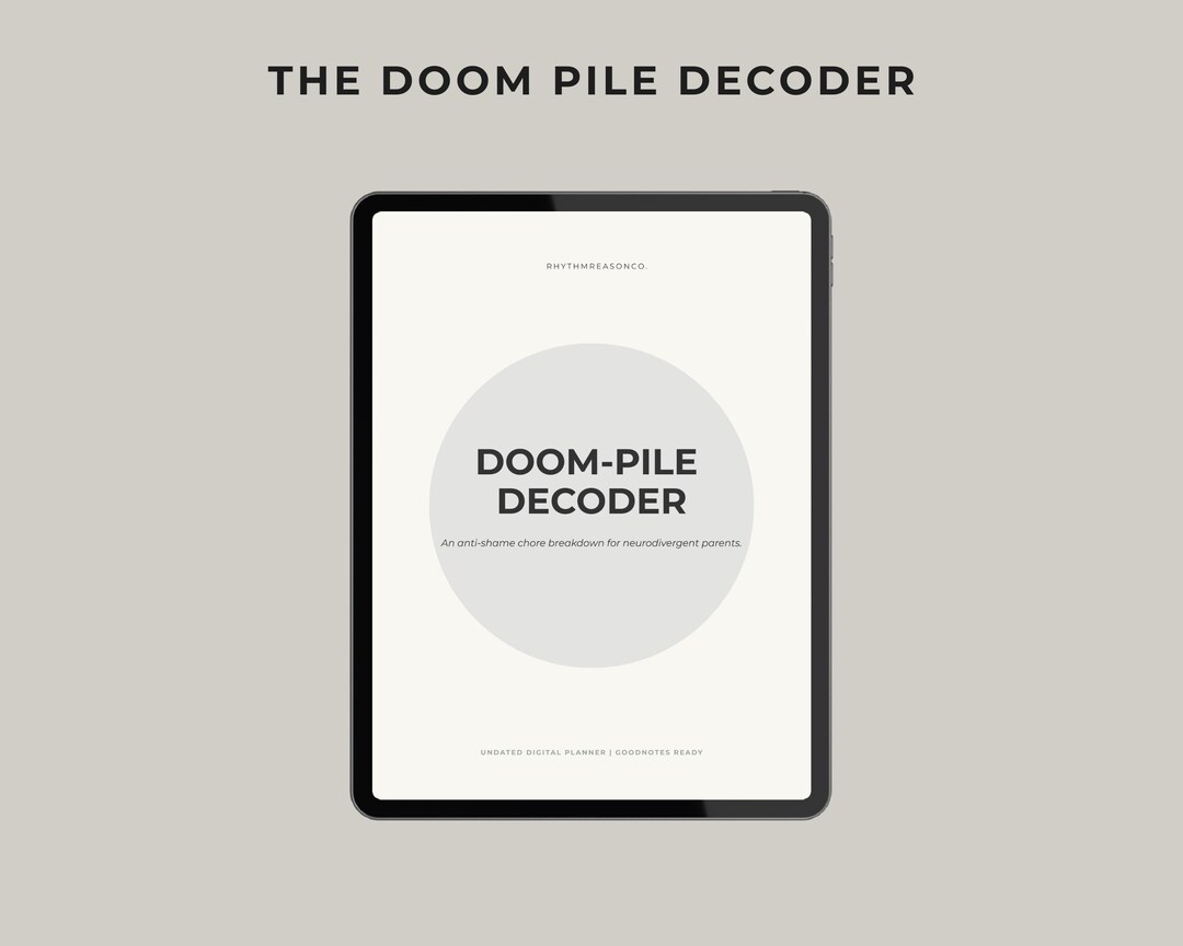 ADHD Chore Planner & Doom Pile Decoder, Cleaning Schedule for ...