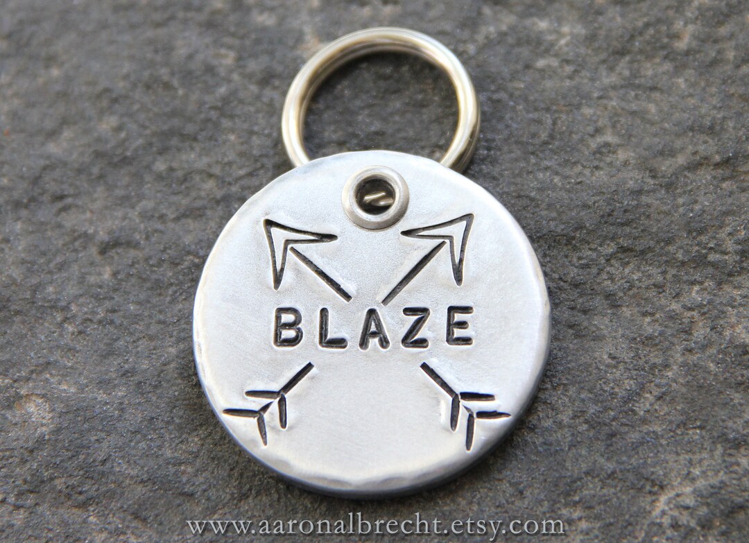 Custom Pet Tag Personalized Arrows Crossing ID Tag - Etsy