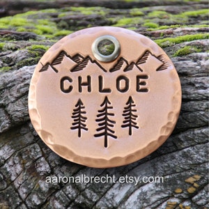 Dog Tags for Dogs Personalized, Pet ID Tag, Nature, Mountains, Trees - Etsy