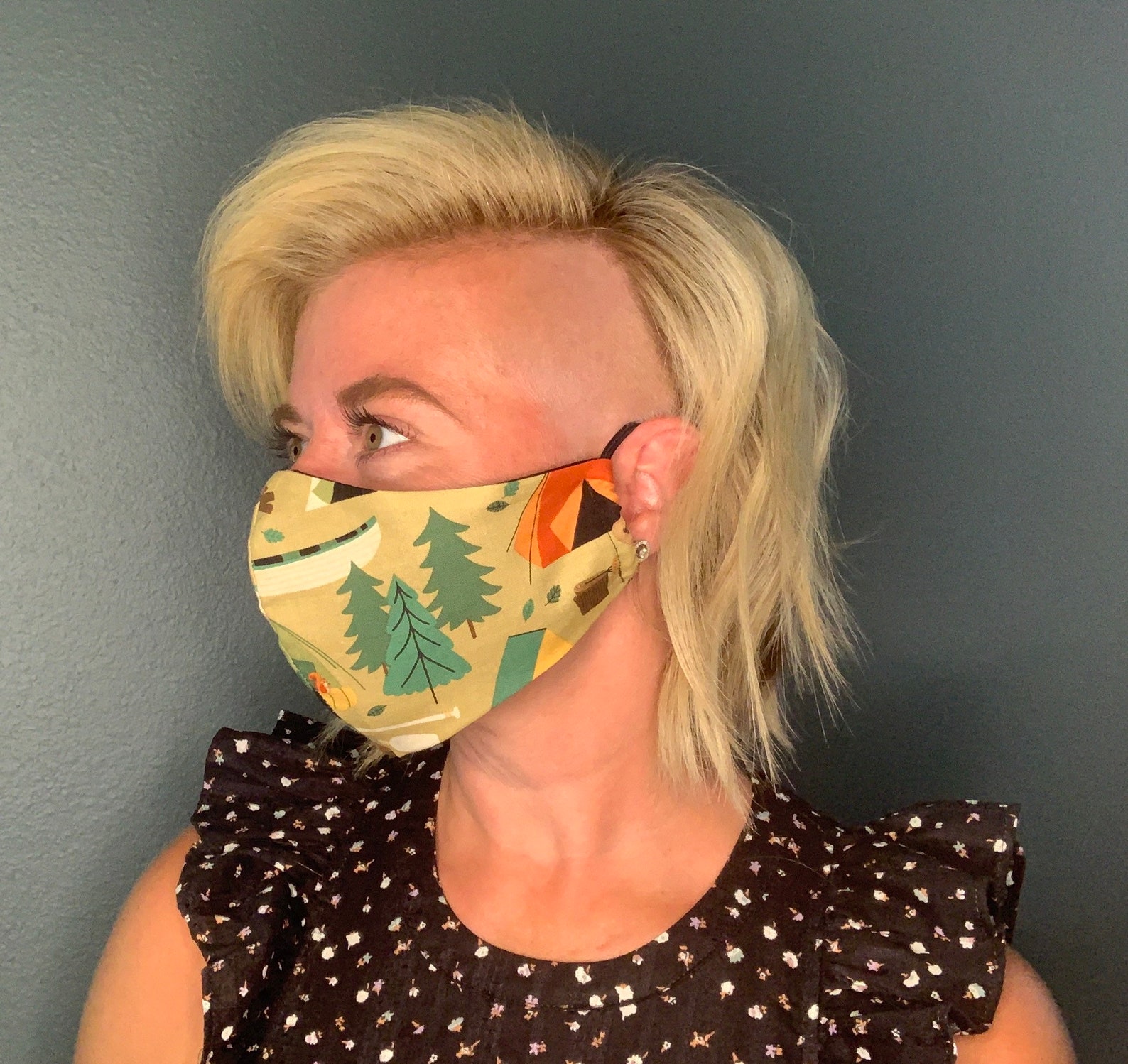 READY TO SHIP Camping Face Mask With Filter Pocket / | Etsy