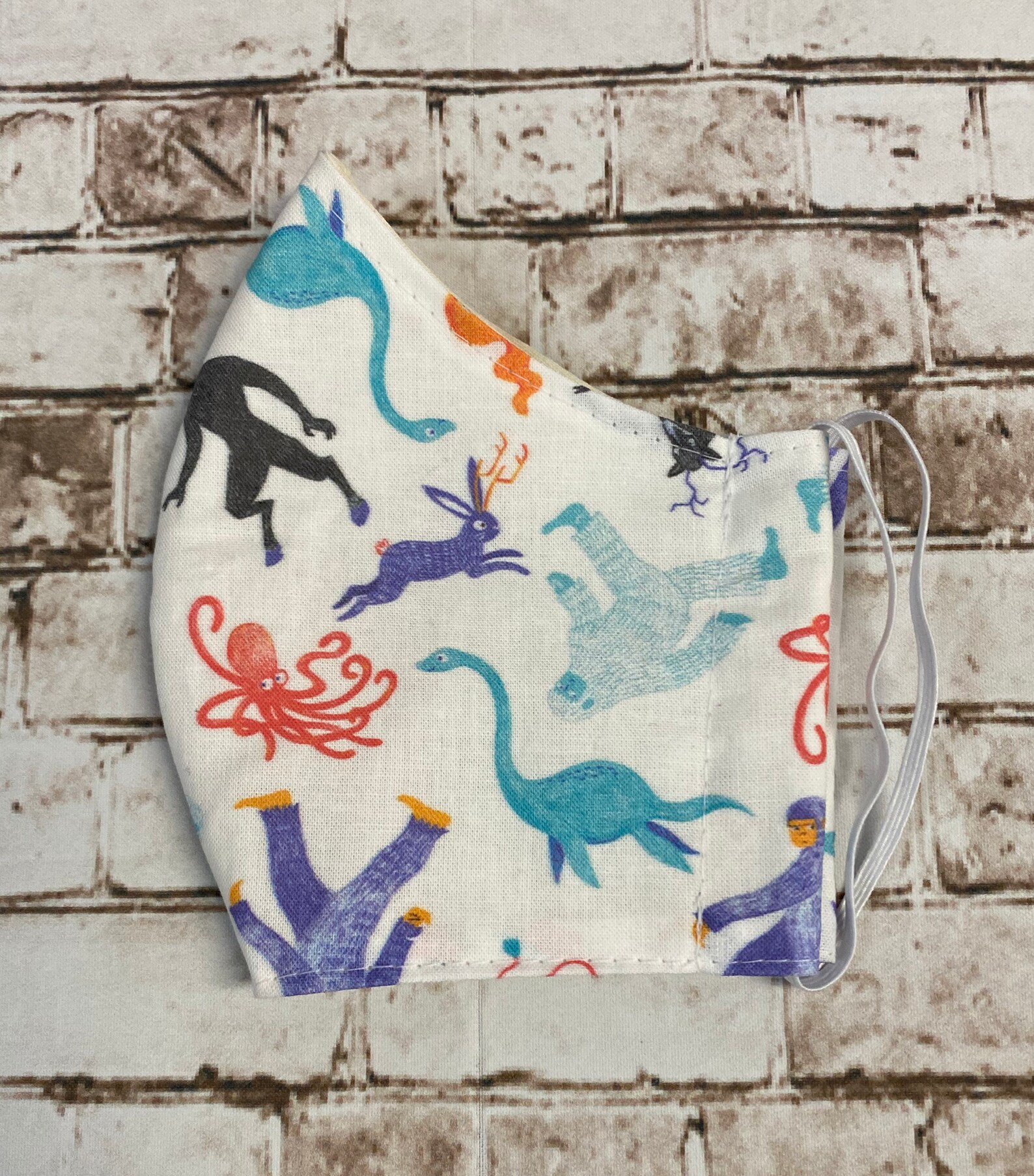 Cryptid Fabric Face Mask Cryptids Face Mask Moth Man Face | Etsy