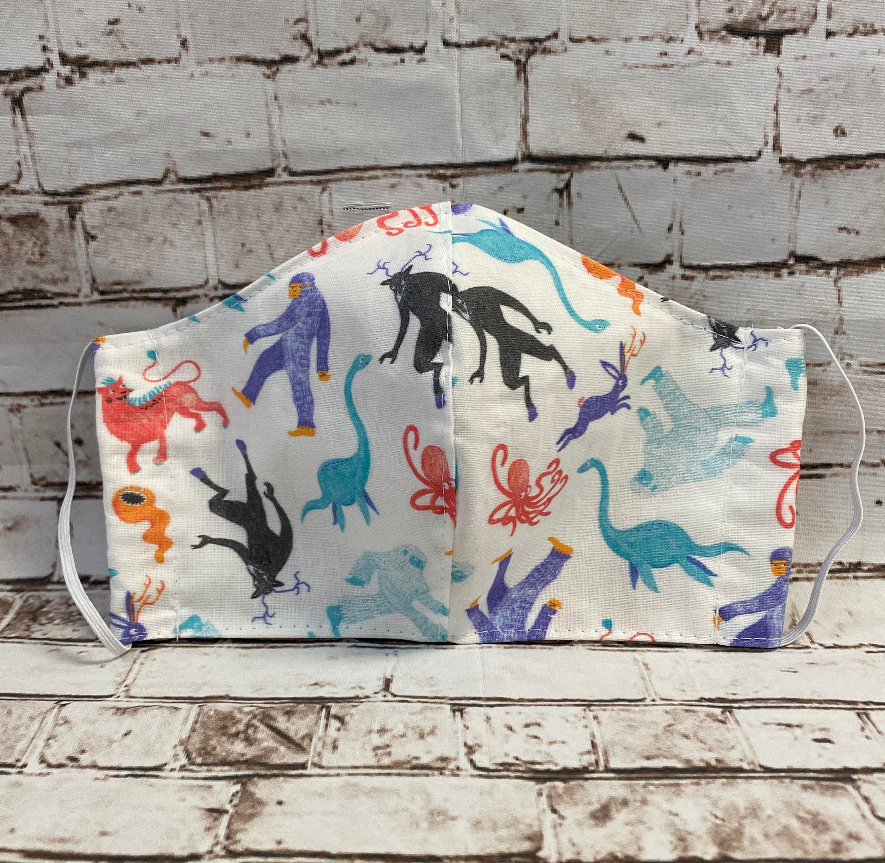 Cryptid Fabric Face Mask Cryptids Face Mask Moth Man Face - Etsy