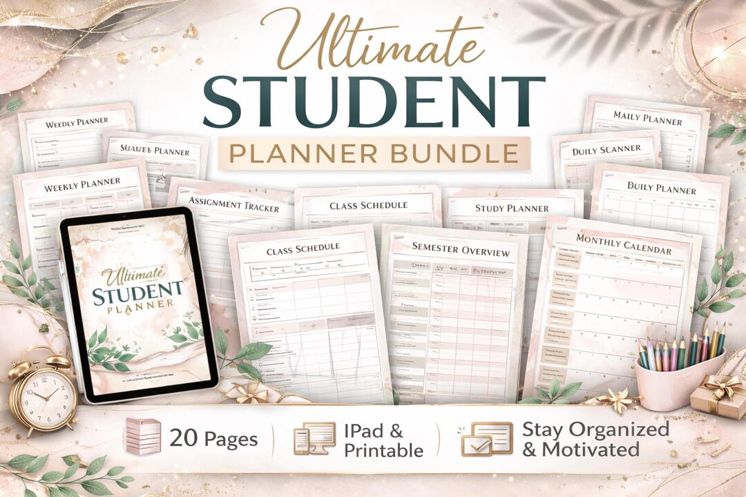 Student Planner Bundle - Etsy