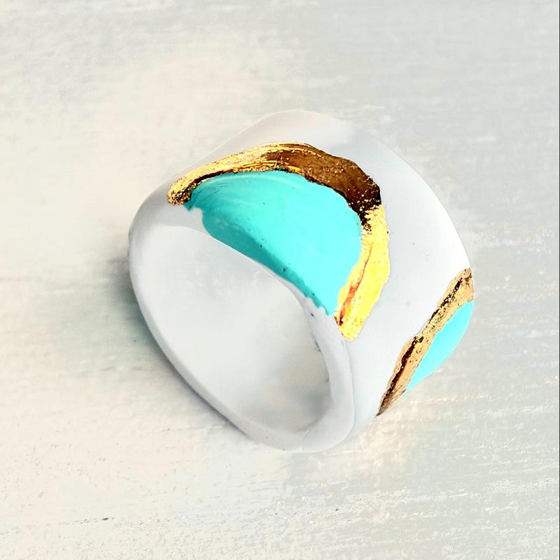 Polymer Clay Chunky Rings - Etsy