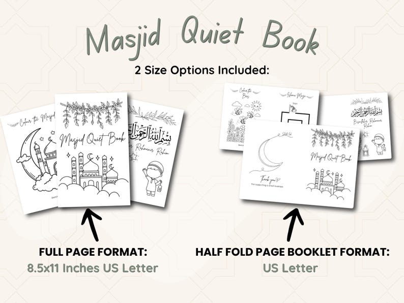 Masjid Quiet Book Printable | Islamic Activities for Kids | Ramadan ...
