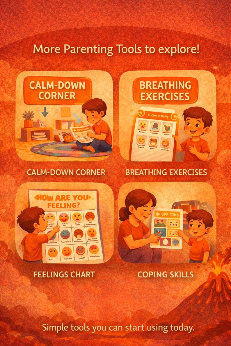 Stop Meltdowns When Kids Can’t Calm Down. Strategy Cards With Simple ...