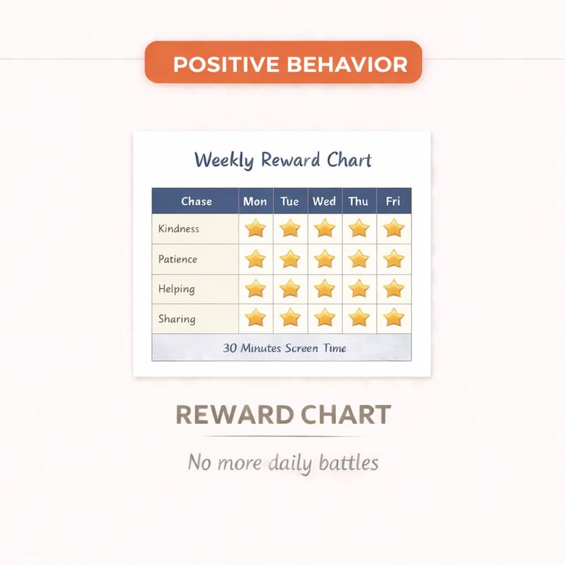 Good Behavior Reward System for Kids. Simple System to Encourage ...