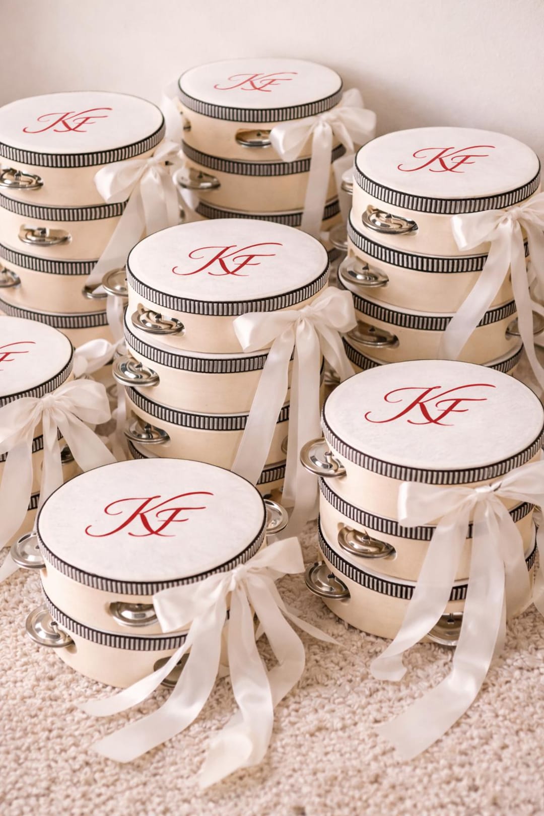 Personalized Wooden Tambourine Favor | Custom Date, Monogram Wedding ...