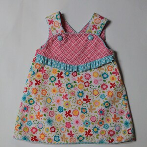 Girls Dress / Wrap Dress or Top / Pattern / Contrasting Fabric / Pieced ...