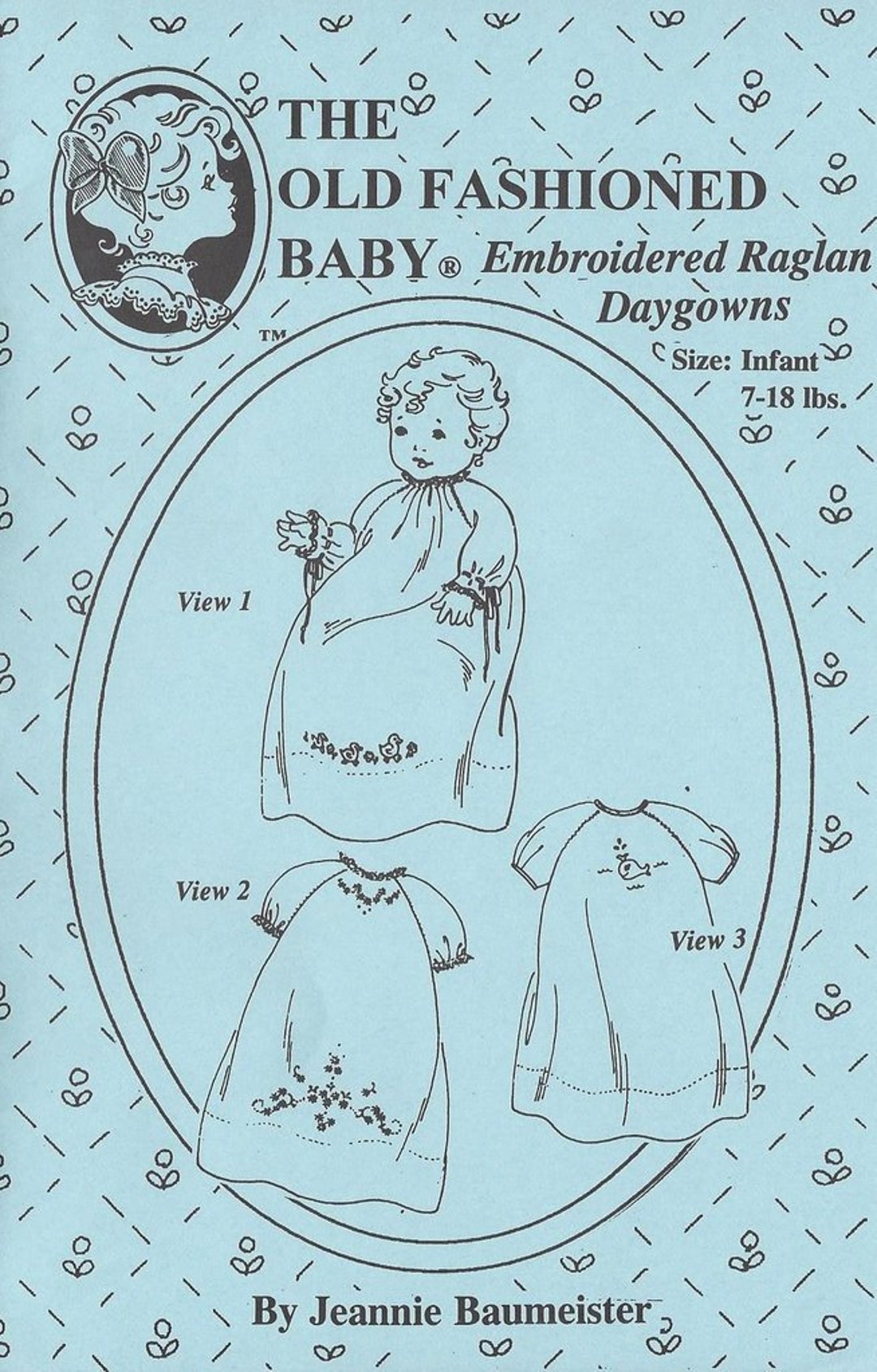 Daygown Pattern / Embroidered Daygown / Raglan Sleeves / Embroidery ...