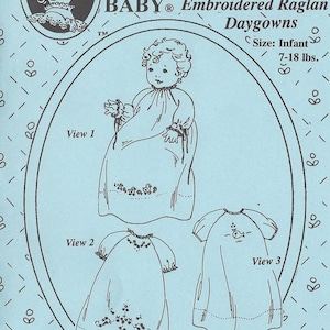 Daygown Pattern / Embroidered Daygown / Raglan Sleeves / Embroidery ...