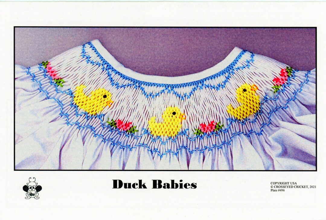 Easter Smocking Plates / Duck Babies / Smocking /smocked Dress ...
