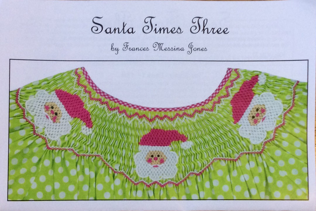 Christmas Smocking Plates / Geometric Smocking /santa Times 3 / Smocked ...