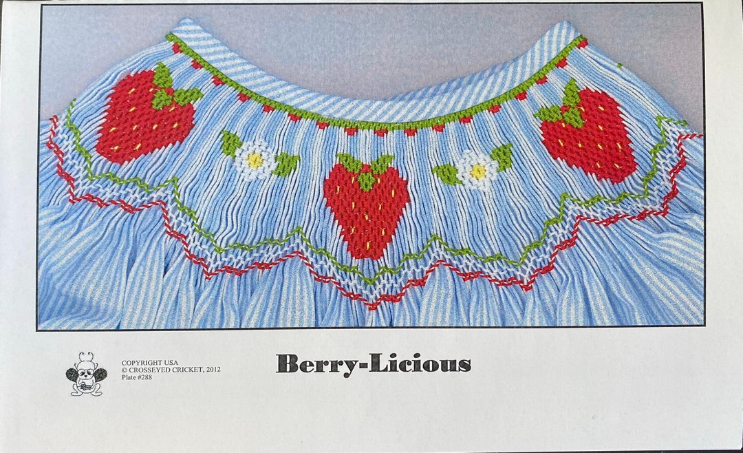 Berry-licious / Smocking Plate / Smocking / Bishop Yoke / Smocked Dress ...