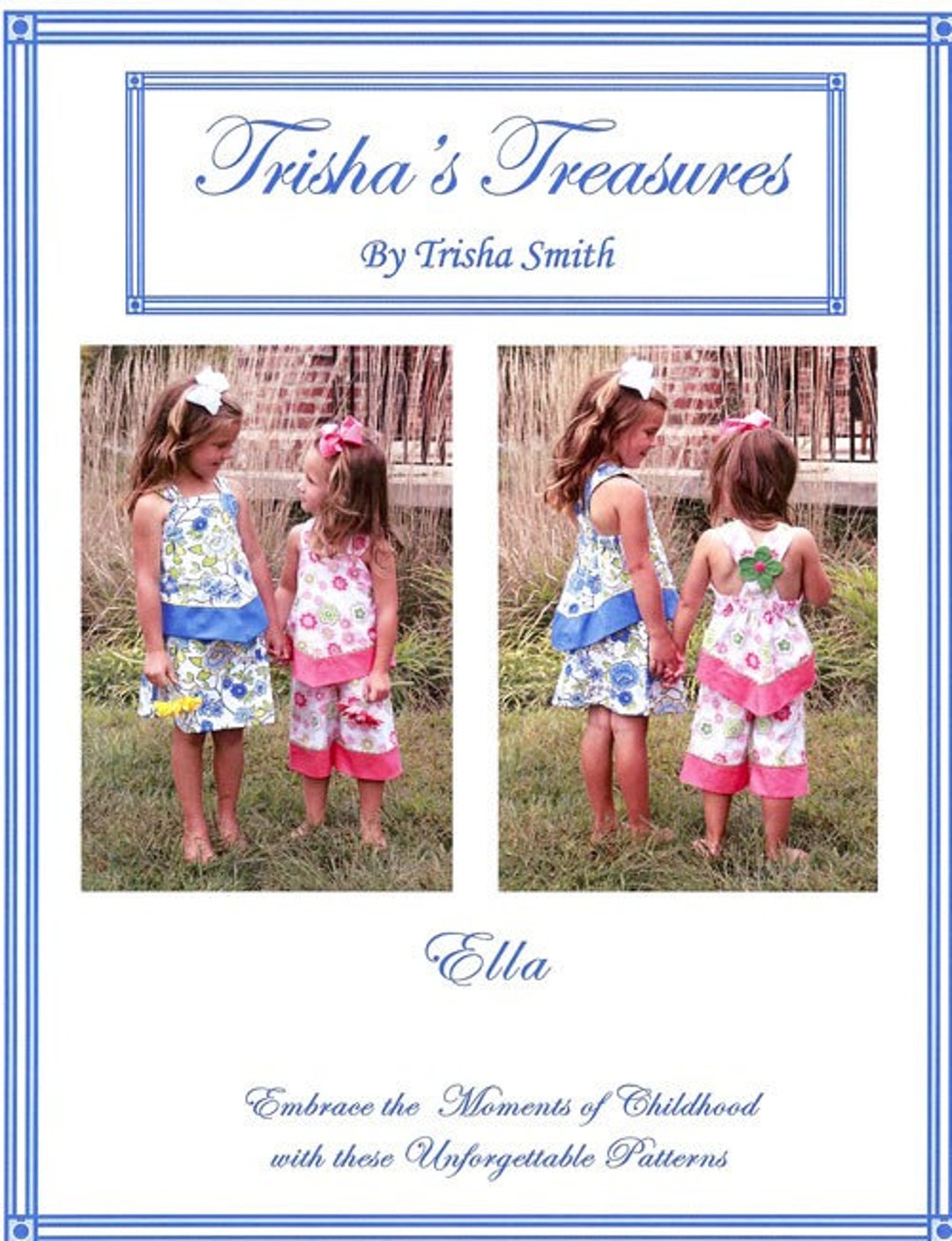 Ella Pattern / Skirt & Long Top Pattern / Ruffled Capri and Top Pattern ...