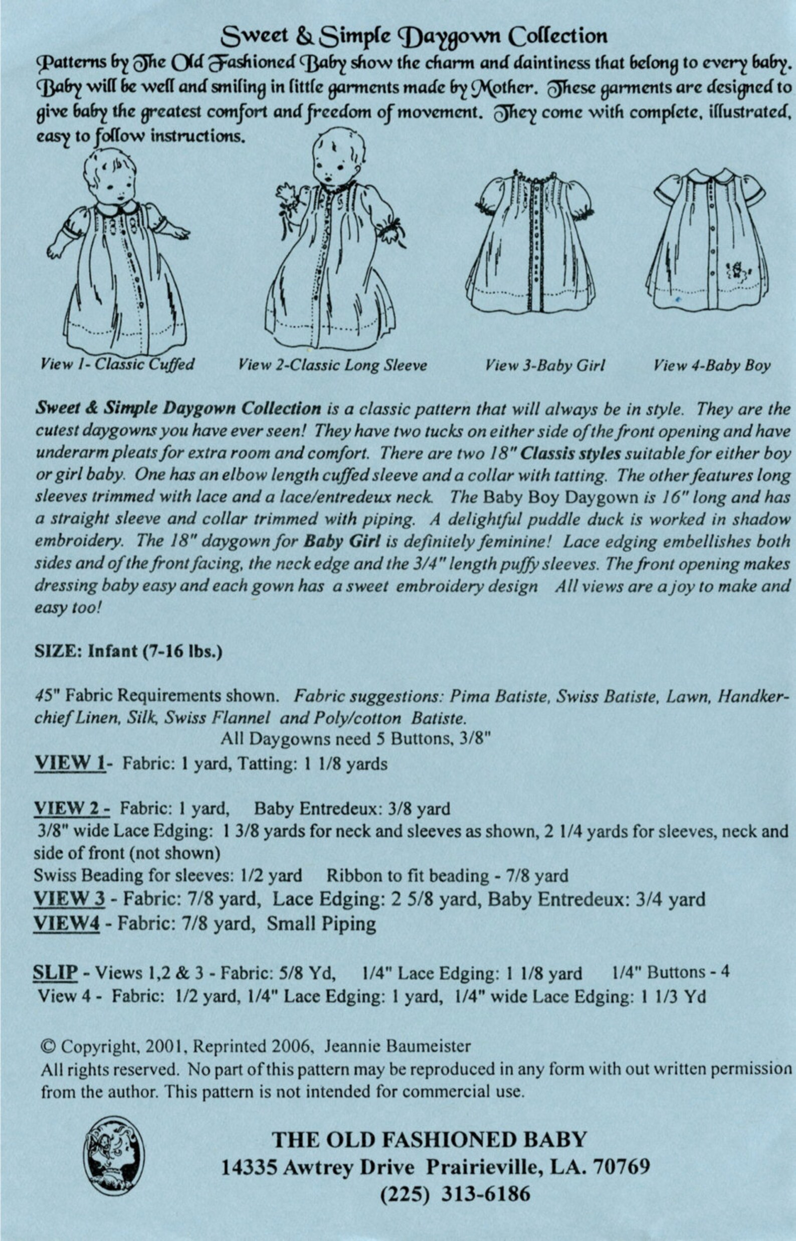 Daygowns Pattern / Sweet & Simple Daygowns / Traditional Baby - Etsy