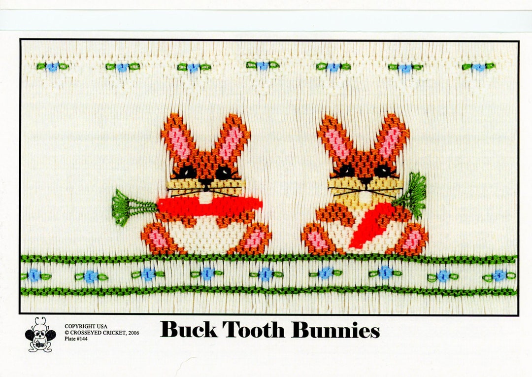 Easter Smocking Plates / Buck Tooth Bunnies / Smocking /smocked Dress ...