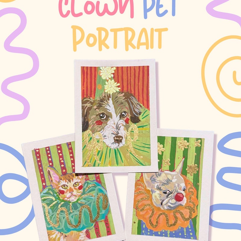 Cat Clown Miniature - Etsy