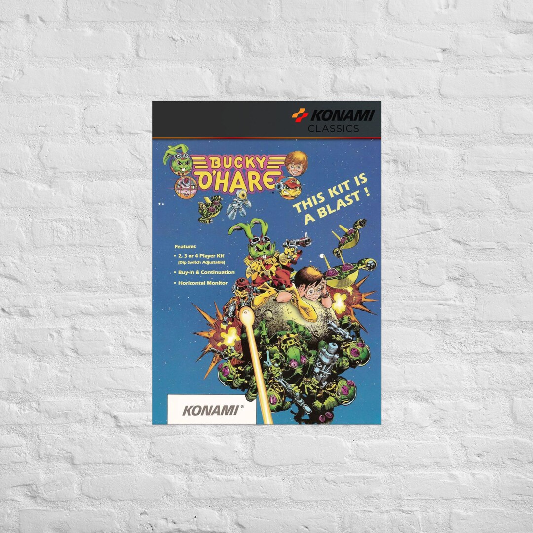 Bucky O'hare Konami Arcade Poster | Retro Toad Wars Game Art (90s Wall ...
