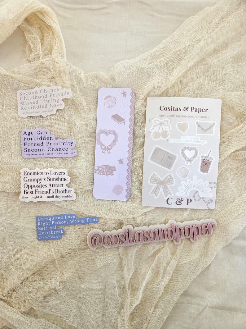 Romance Reader Sticker Bundle | Trope, Stamp, Matte, Glitter Finishes ...