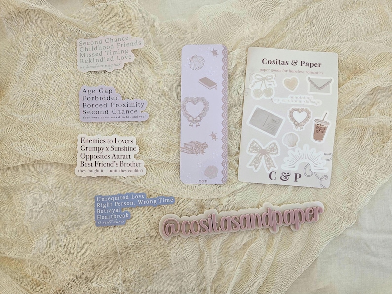 Romance Reader Sticker Bundle | Trope, Stamp, Matte, Glitter Finishes ...