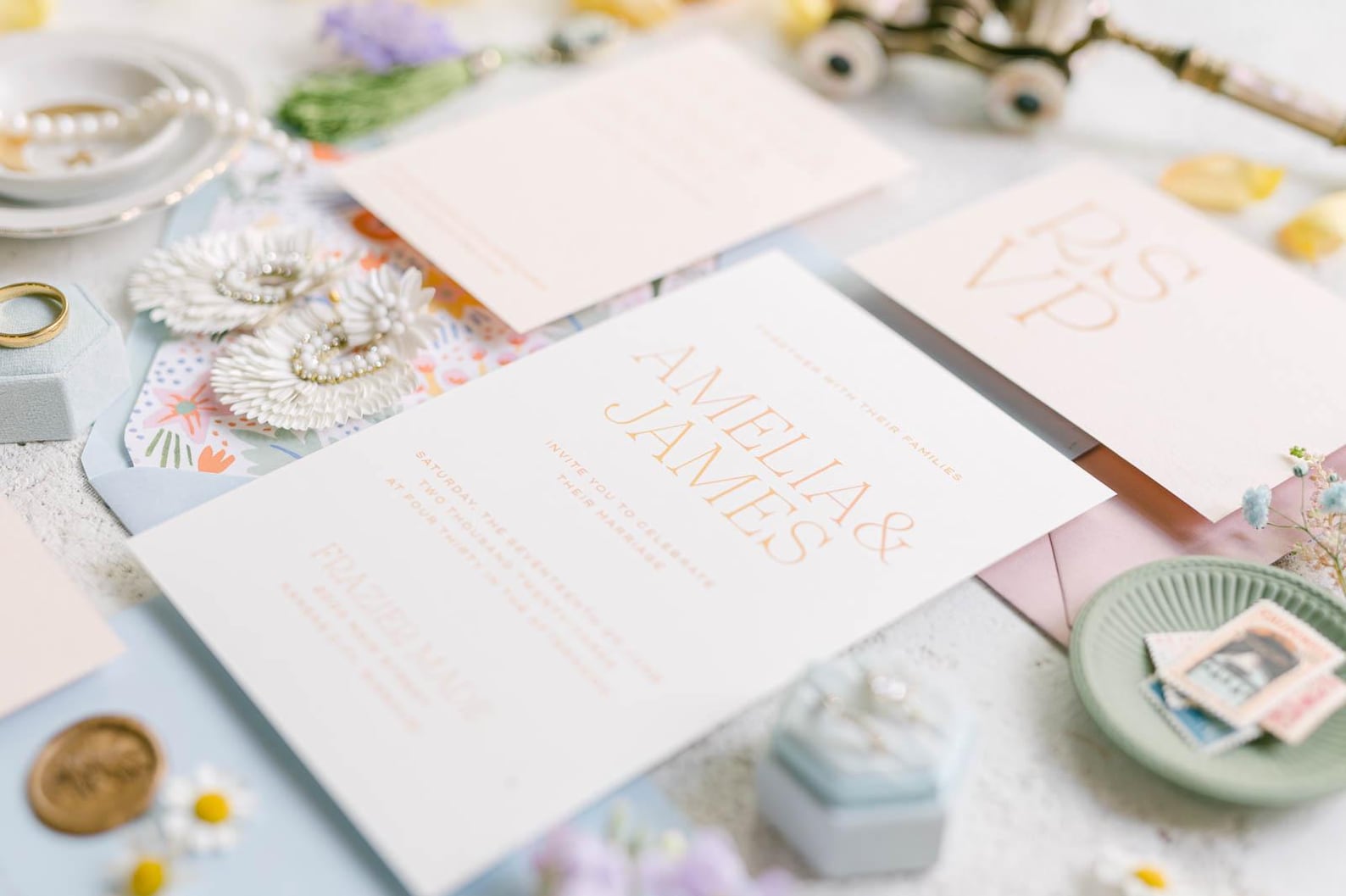 Amelia Wedding Suite Template | Trendy Wedding Invitation | Unique ...