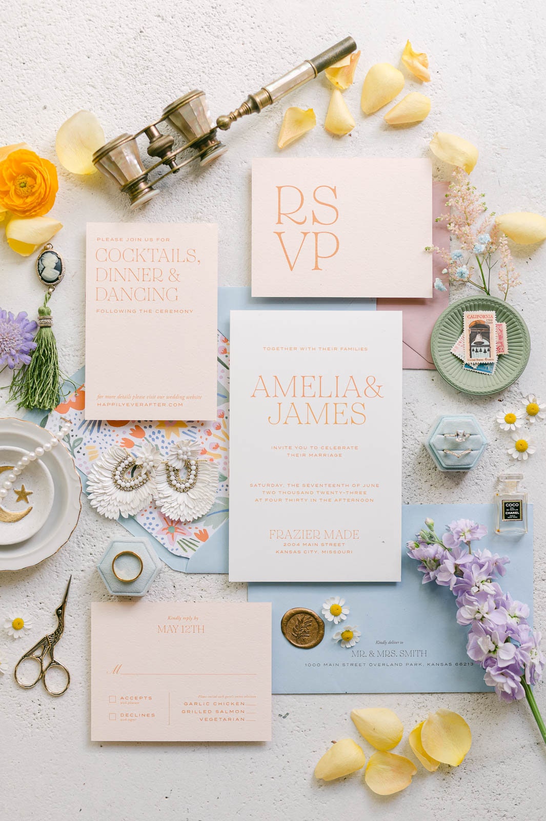 Amelia Wedding Suite Template | Trendy Wedding Invitation | Unique ...