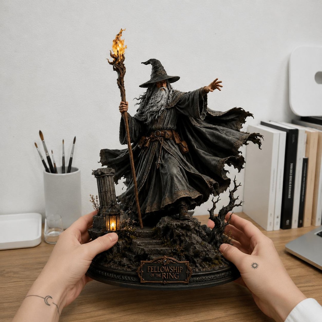 Fantasy Wizard STL-bestand – Wizard 3D-afdrukbaar model (digitale ...