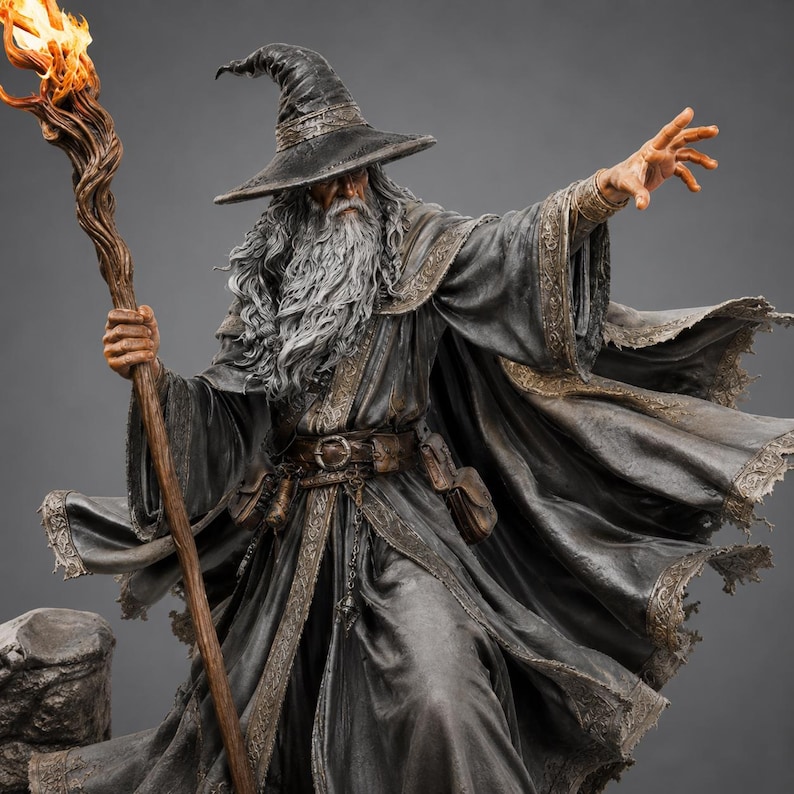 Fantasy Wizard STL-bestand – Wizard 3D-afdrukbaar model (digitale ...