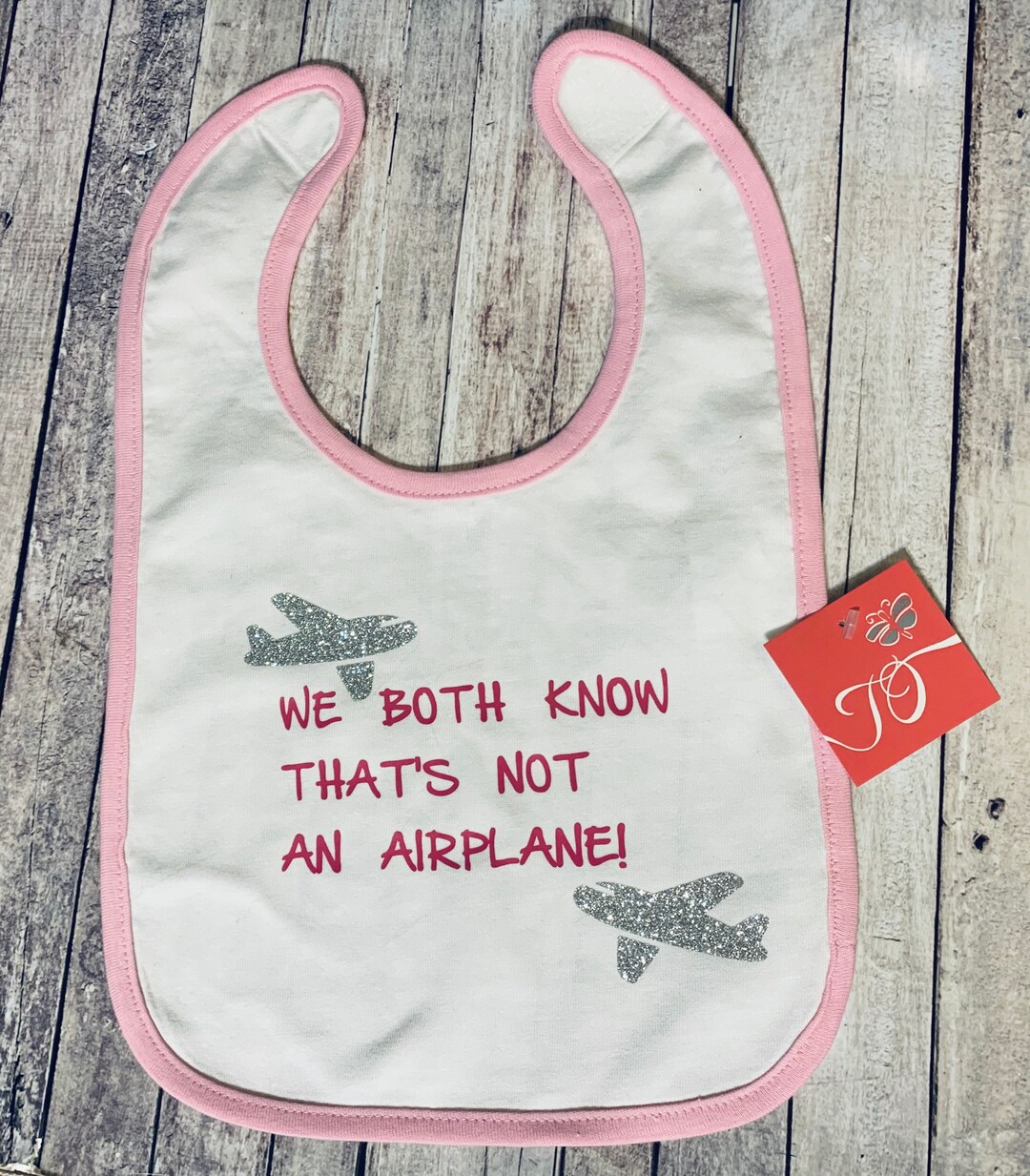 We Both Know That's Not an Airplane - Custom Printed Baby Bib, Funny ...