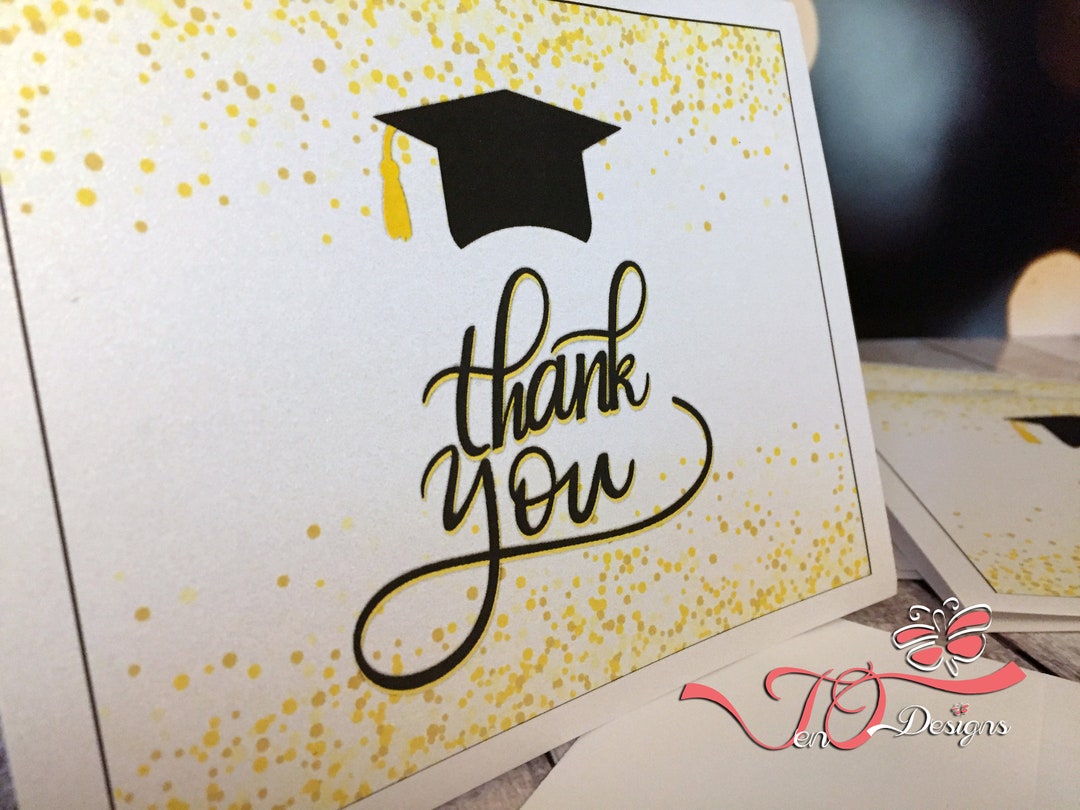 Graduation Thank You Cards - Set of 10, 20, 30, 40 or 50 Comes With ...