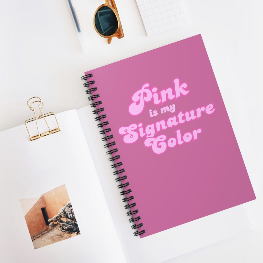 Pink is My Signature Color Spiral Notebook | Ruled Journal, Pink ...