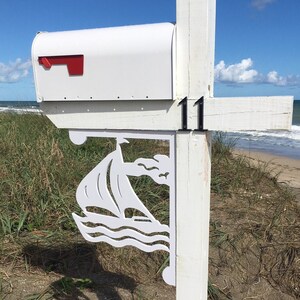 Mailbox Bracket - Sailboat Large 16x21 Inch, Custom, Coastal, Tropical ...