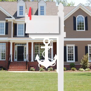 Mailbox Bracket - Anchor With Rope Large 16x21 Inch, Custom, Coastal ...
