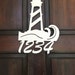 House Number Sign, Lighthouse, Address Plaque, Address Sign, Custom ...